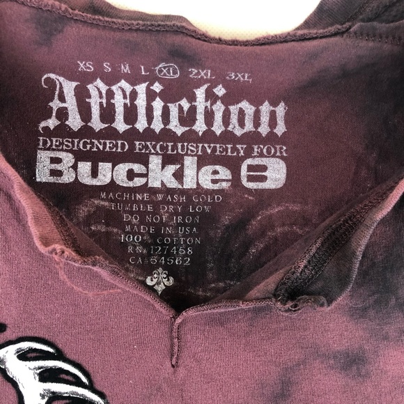 Affliction | Shirts | Affliction T Shirt Xl With Velvet Letters | Poshmark